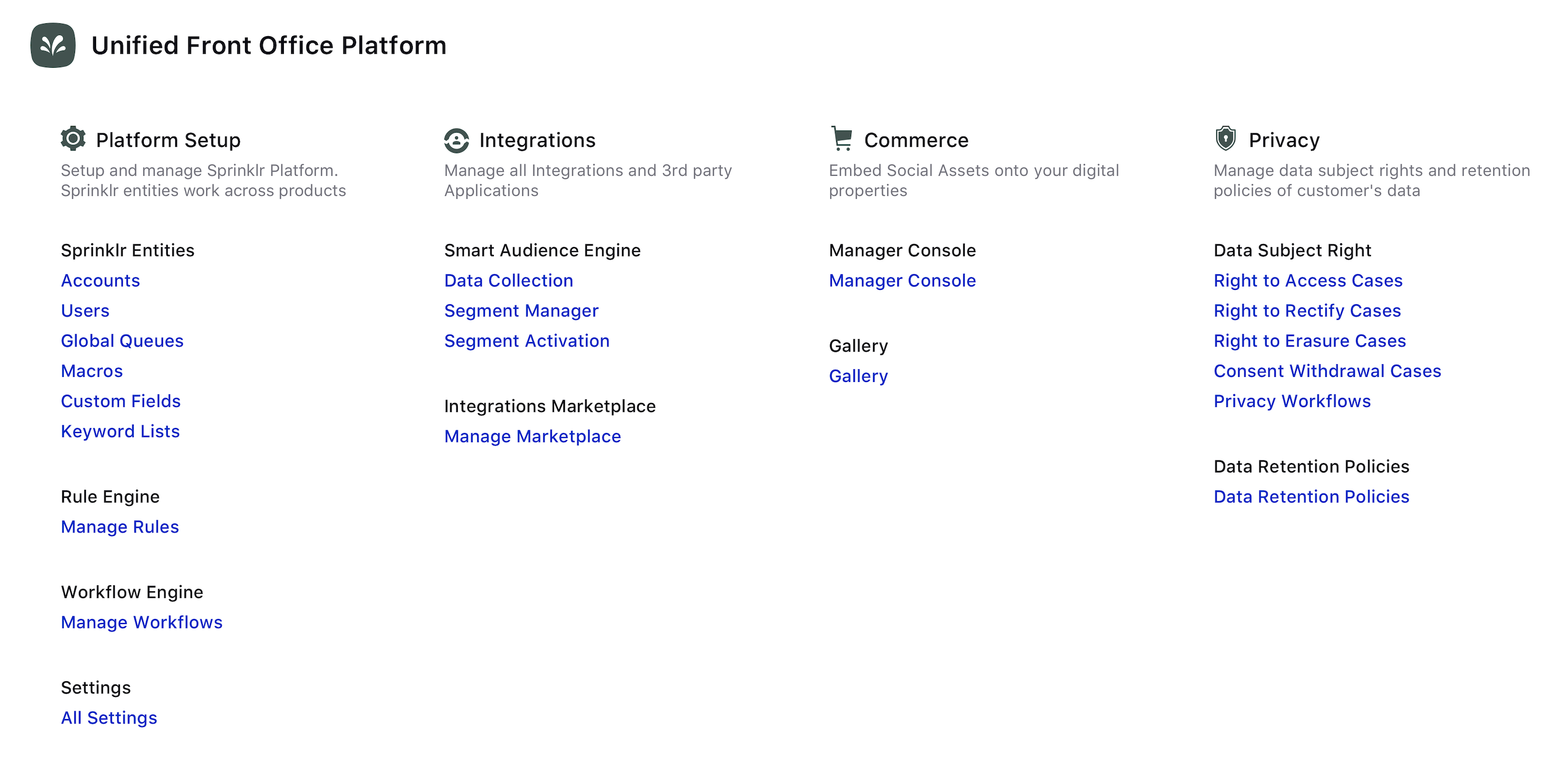 ‎Sprinklr Modern Navigation Menu Overview | Sprinklr Help Center